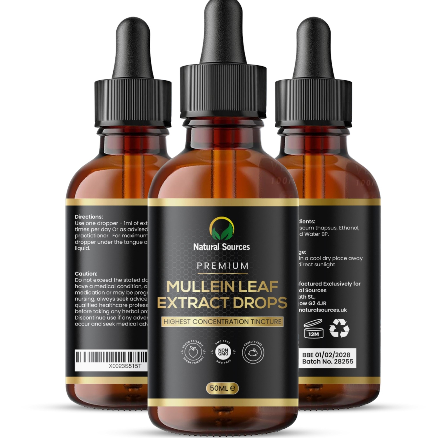 Mullein Leaf Extract Drops 50ml – Natural Sources